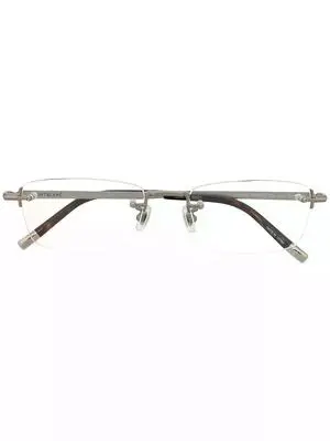 Montblanc Rectangle Rimless Glasses - Silver