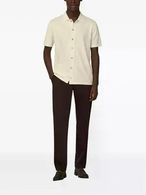 Boggi Milano Knitted Shirt In 100% Organic Cotton