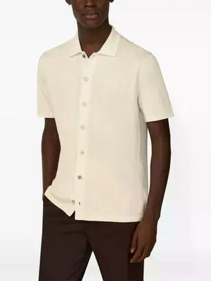 Boggi Milano Knitted Shirt In 100% Organic Cotton