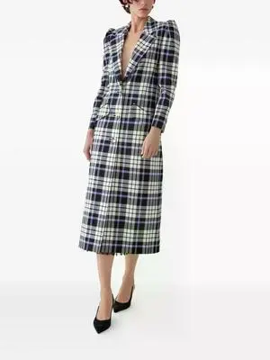 Carolina Herrera Plaid Single-breasted Coat