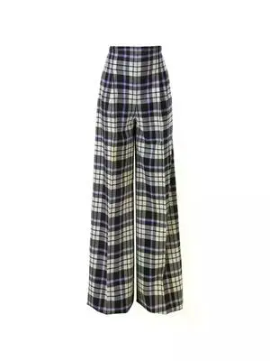 Carolina Herrera Wide-leg Marisol Plaid Pants