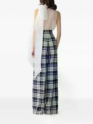 Carolina Herrera Wide-leg Marisol Plaid Pants