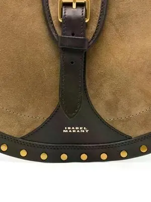 Isabel Marant Étoile Oskan Buckle Leather Shoulder Bag - Neutrals