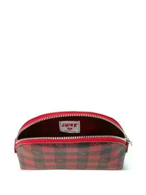 AAPE BY *A BATHING APE Checked Makeup Bag