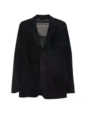 Boglioli Patch-pocket Leather Jacket - Blue