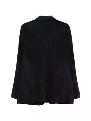 Boglioli Patch-pocket Leather Jacket - Blue