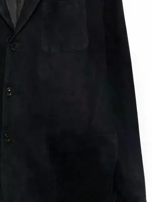 Boglioli Patch-pocket Leather Jacket - Blue