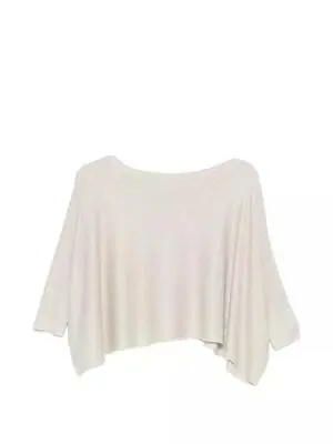 LE TRICOT PERUGIA Boat-neck Short Sleeve Sweater
