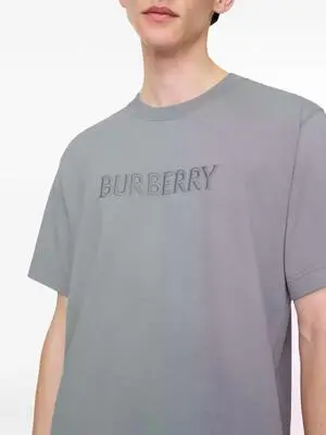Burberry Logo Cotton T-shirt - Grey