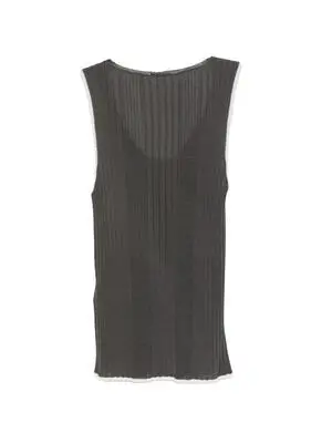 ROBERTO COLLINA Ribbed Knit Top - Grey