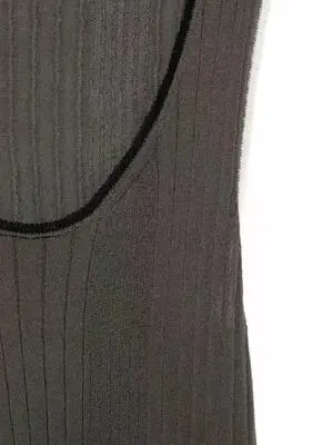 ROBERTO COLLINA Ribbed Knit Top - Grey