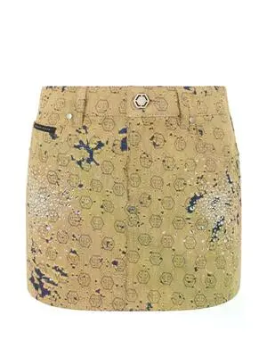 Philipp Plein Jacquard Mini Skirt