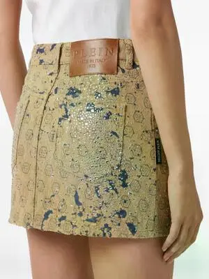 Philipp Plein Jacquard Mini Skirt