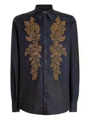 Dolce & Gabbana Martini Floral-embroidered Shirt