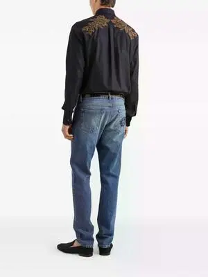 Dolce & Gabbana Martini Floral-embroidered Shirt