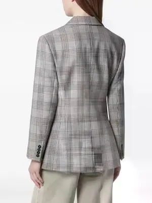 ANINE BING Aretha Plaid Blazer - Neutrals