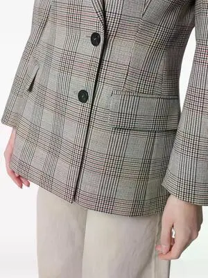 ANINE BING Aretha Plaid Blazer - Neutrals