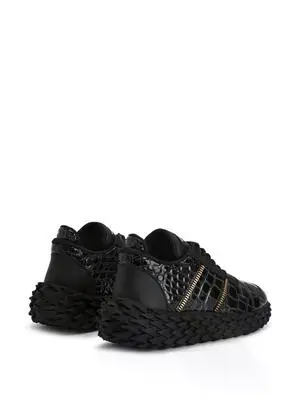 GIUSEPPE ZANOTTI Urchin Crocodile-effect Sneakers - Black