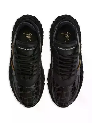 GIUSEPPE ZANOTTI Urchin Crocodile-effect Sneakers - Black
