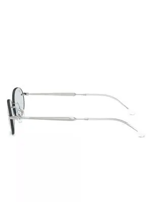 Ray-ban Oval-frame Glasses - Silver