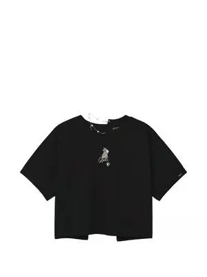MUSIUM DIV. Embellished Open-back T-shirt - Black