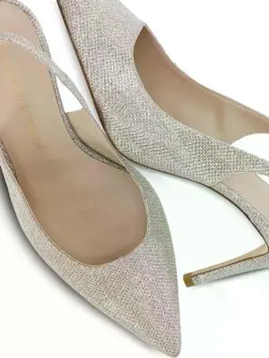 STUART WEITZMAN Pointed-toe Slingback Pumps - Silver