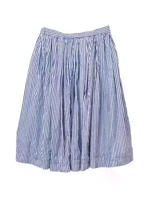 Comme Des Garçons Striped Pleated Midi Skirt