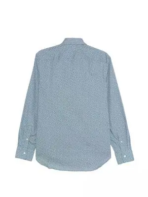 Canali Floral Cotton Shirt - Blue