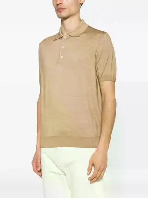 Canali Button Short-sleeve Polo Shirt