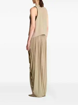 Balmain Asymmetrical Gabardine Gilet - Neutrals