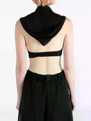 GRACE LING Hooded Halter Top