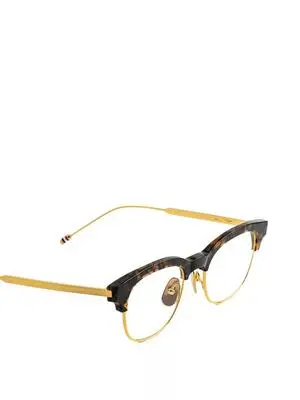 Thom Browne Clubmaster Glasses - Brown