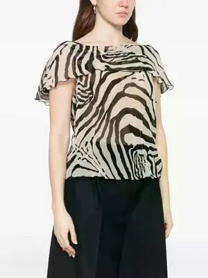 IRO PARIS Tahice Zebra Print Blouse