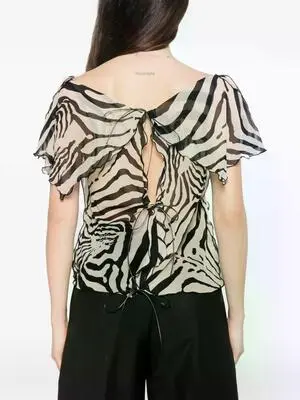 IRO PARIS Tahice Zebra Print Blouse