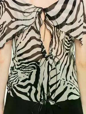 IRO PARIS Tahice Zebra Print Blouse