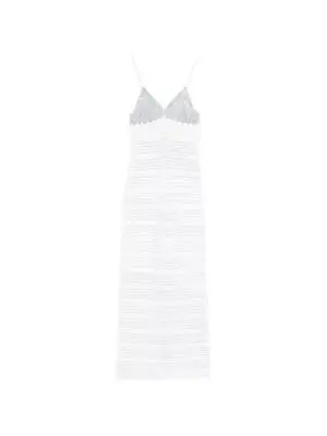GENNY Crystal-embellished Maxi Dress - White