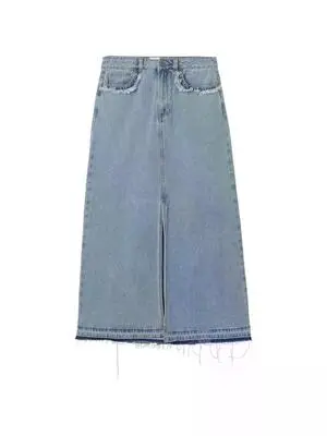 B+AB Frayed Slit Skirt