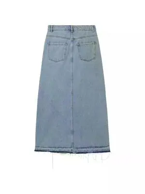 B+AB Frayed Slit Skirt