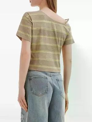 MINI CREAM Striped Single-strap Top - Neutrals