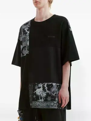 MUSIUM DIV. Patchwork Cotton T-shirt