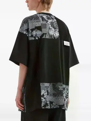 MUSIUM DIV. Patchwork Cotton T-shirt