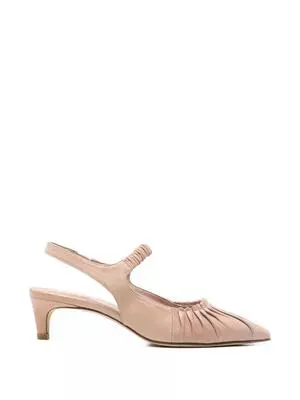 LORENA PAGGI Gathered Slingback Pumps - Neutrals
