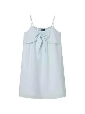 TOUT A COUP Bow-detail Sleeveless Dress - Blue