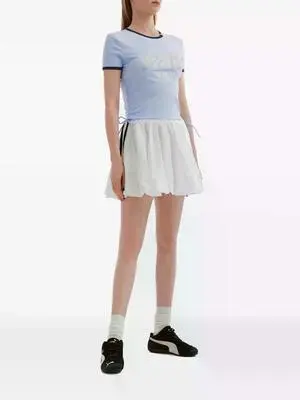 MINI CREAM T-shirt With Drawstring Hem
