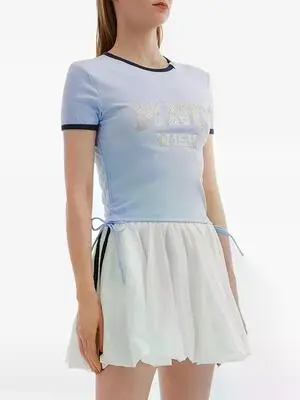 MINI CREAM T-shirt With Drawstring Hem
