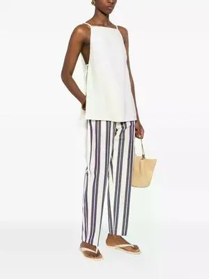 FORTE_FORTE Striped Trousers - Neutrals
