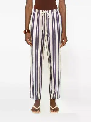 FORTE_FORTE Striped Trousers - Neutrals
