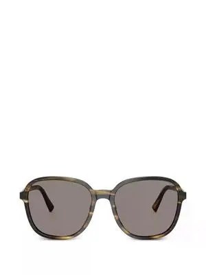 Miu Miu Oversized Round Frame Sunglasses - Brown