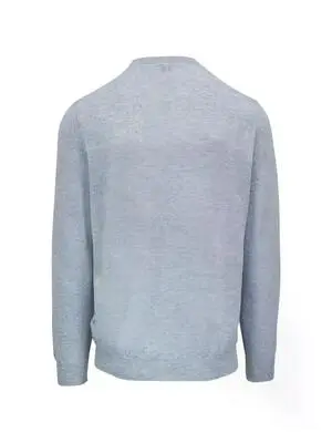 Fedeli Crew-neck Long Sleeve Sweater - Blue