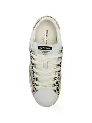 CRIME LONDON Animal-print Glitter Sneakers